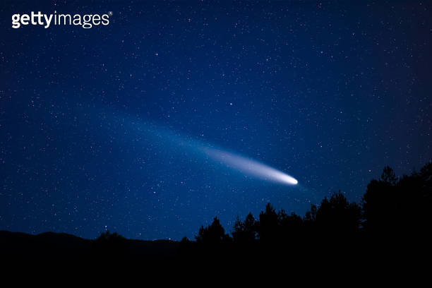 Comet C2023A3 Tsuchinshan ATLAS with Milky Way stars photographed from ...