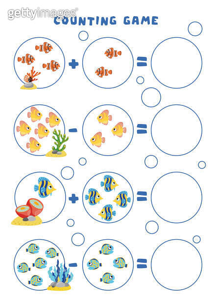 Mini games for children. Mathematical examples up to 5. Simple ...