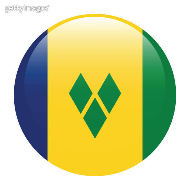 Saint Vincent and the Grenadines flag. Flag icon. Standard color ...