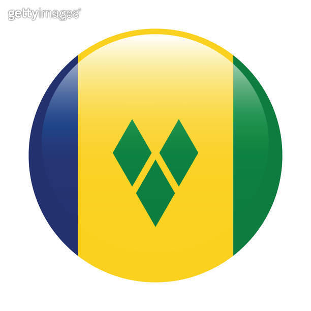 Saint Vincent and the Grenadines flag. Flag icon. Standard color ...