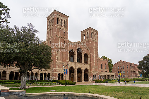 Royce Hall building on University of California (UCLA) campus in Los ...