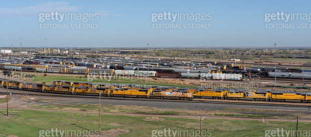 Union Pacific’s Bailey Yard viewed from Golden Spike Tower in North ...