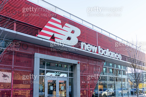 The New Balance (NB) flag store at New Balance’s headquarters in Boston ...
