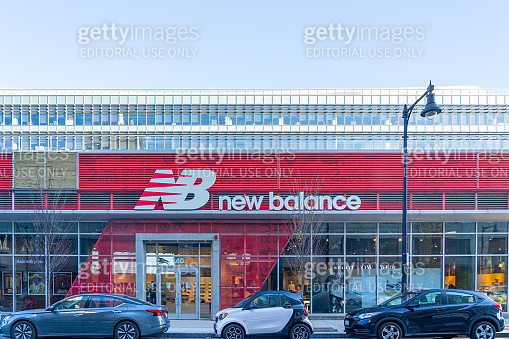 The New Balance (NB) flag store at New Balance’s headquarters in Boston ...