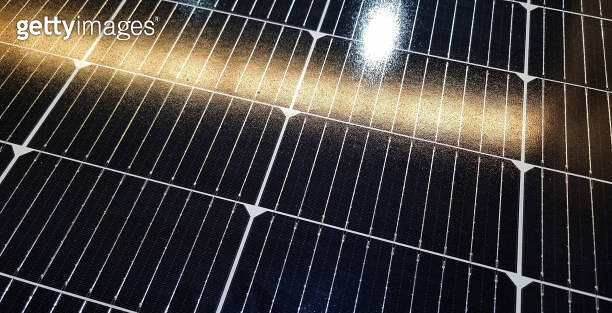 close up solar cell panel background. clean energy solar panel silicon ...
