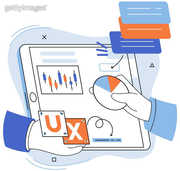 UX design metaphor. User interface, bridge connecting users with ...