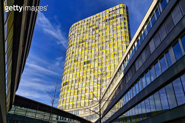 Facade of the headquarters of the ADAC, ADAC-Zentrale at Munich ...