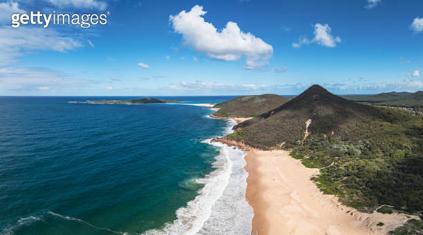 Aerial view of Zenith Beach, Port Stephens 이미지 (2157111958) - 게티이미지뱅크