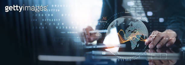 Data science, digital technology, AI Artificial Intelligence. Computer programmer, software ...