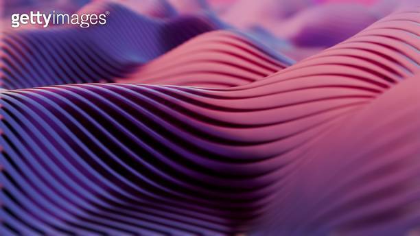 This minimalist design features a retro wave, blending modern ...