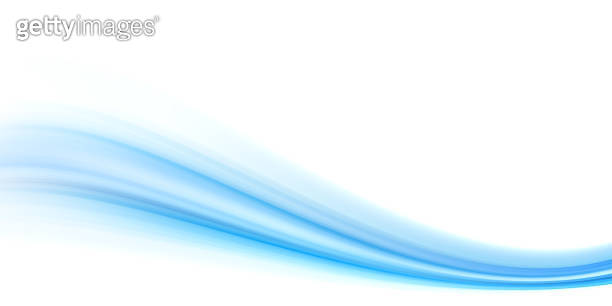 Modern simple light blue wave curve shape design on white background ...