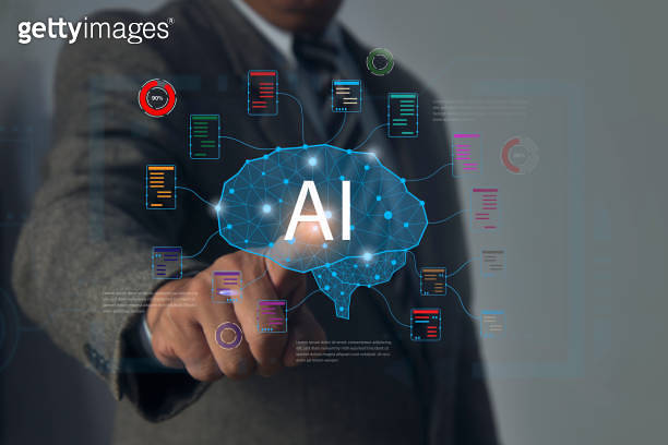 Businessman using AI smart bot Chat. GPT chat with AI. business ...