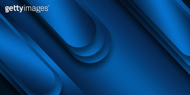 Blue abstract curved round corner rectangle geometric pattern ...