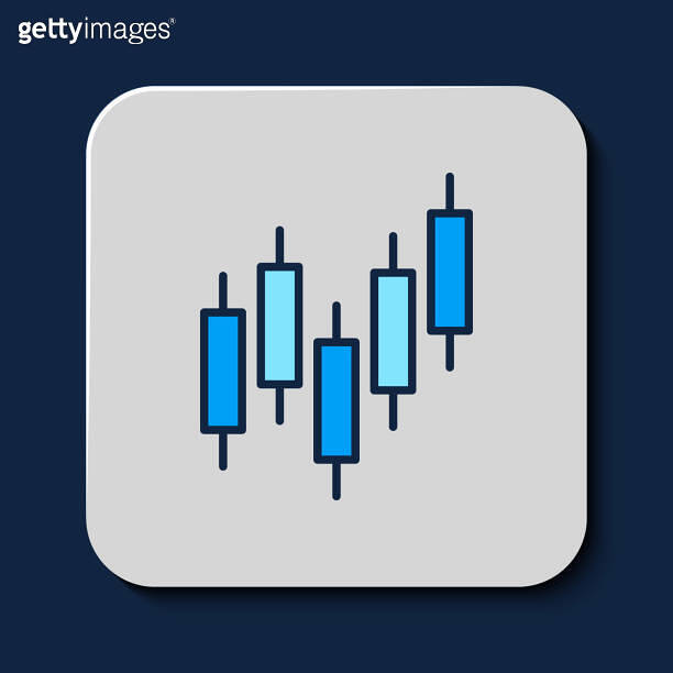 Filled outline Browser with stocks market growth graphs and money icon ...