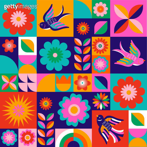 Geometrical pattern design for Hispanic Heritage month, Cinco de Mayo ...