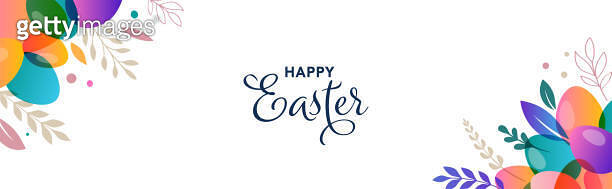 Modern colorful Easter concept design. Happy Easter background with ...