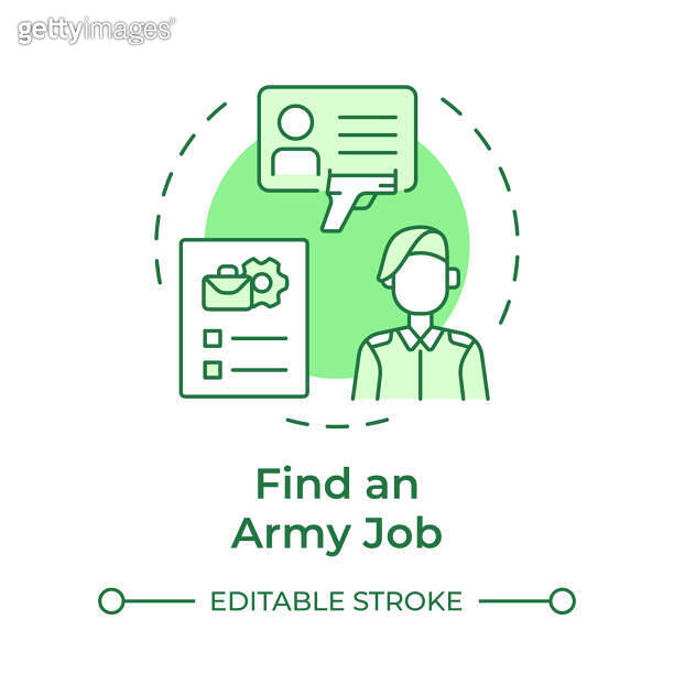 Find an army job green concept icon 이미지 (2157415400) - 게티이미지뱅크