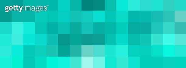 Cyan shades blue green grid pixels square mosaic abstract pixelate ...