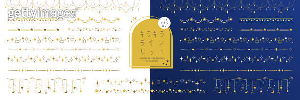 Glitter Pattern Brushes for CS2 or later, Gold ver. (Text translation ...