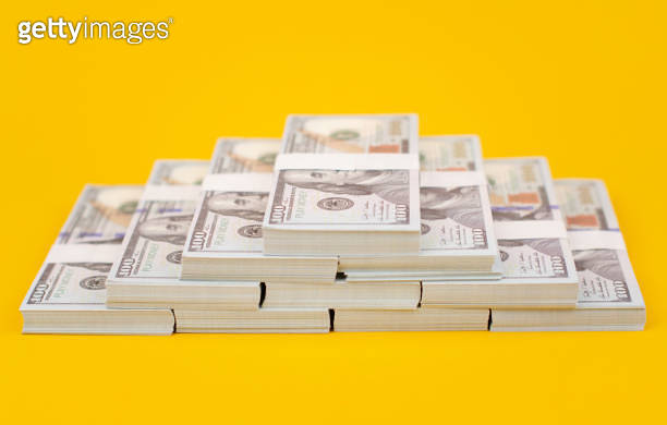 Dollar, paper currency, income from work and investments, finance ...