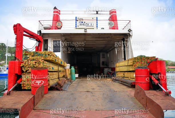 MV Amelia A, passengers', cargo and vehicle ferry to Carriacou - ramp ...