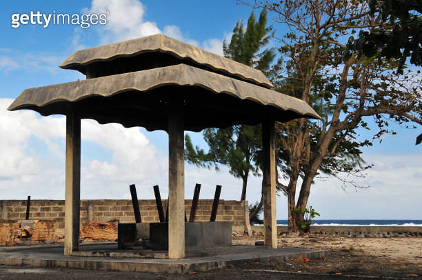Cemetery by the ocean - cremation ground (shmashana), Riviere Des ...