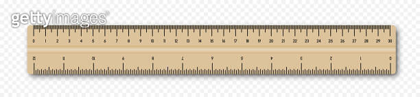 Ruler mockup. Cm and inch measuring scale. 30 cm and 12 inch. Vector ...