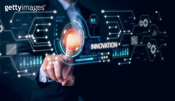 Innovation with Graphical User Interface and big data Concept, business ...