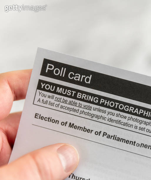 UK Poll Card for General Election Held 이미지 (2157104375) - 게티이미지뱅크