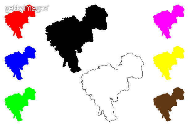 Changchun City (People's Republic of China, Jilin Province) map vector ...