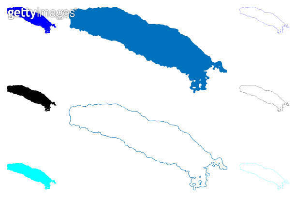 Lake Matano (Republic of Indonesia, Sulawesi) map vector illustration ...