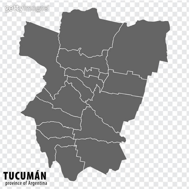 Blank map Tucuman Province of Argentina. High quality map Province of ...