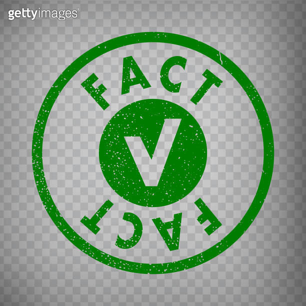 Fact circle stamp design on transparent background. Grunge rubber stamp ...