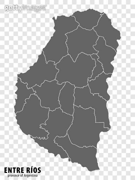 Blank map Entre Rios Province of Argentina. High quality map Province ...