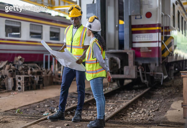 Engineers use blueprints for rail maintenance and troubleshooting to ...