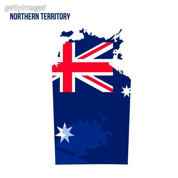 Northern Territory map with Australia flag color. Map of Northern ...