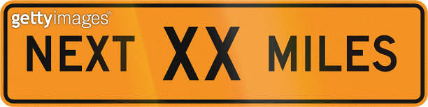 Road sign used in the US state of Virginia - Next XX miles 이미지 ...