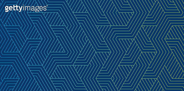 abstract blue yellow stripe line. geometric triangle background ...