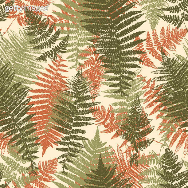 Vector Tropical Fern Leaf Seamless Pattern. Floral Background Fern ...