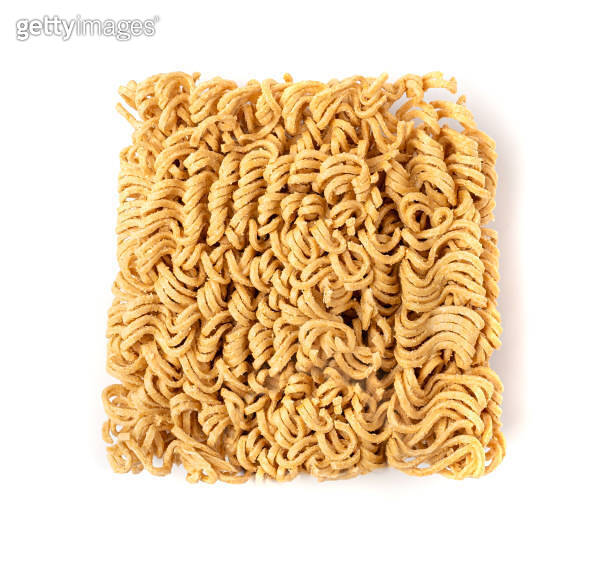 Raw Instant Rye Noodles Isolated, Dry Ramen Noodle, Uncooked Korea ...