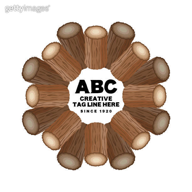 Wood Log Circle Design Composition 이미지 (2161142227) - 게티이미지뱅크