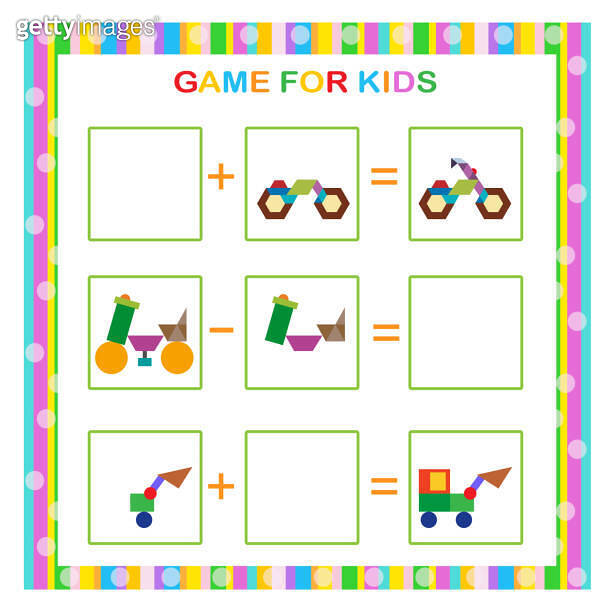 Educational game for kids. Find and draw the missing parts. (2161489050 ...