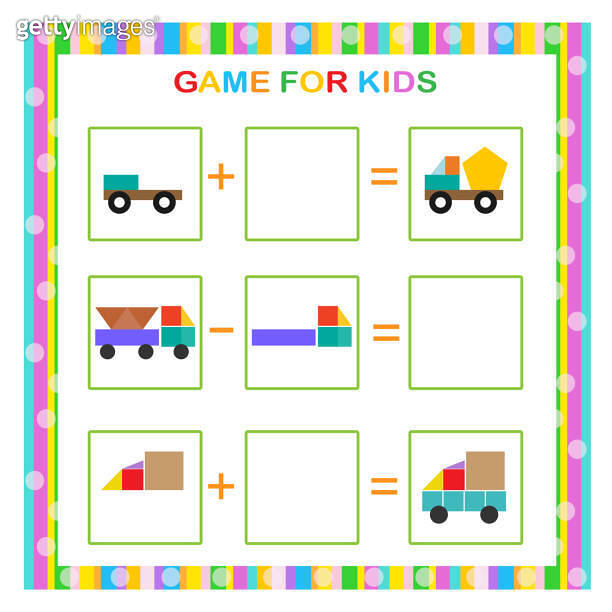 Find and draw the missing parts. Children activity page. 이미지 ...