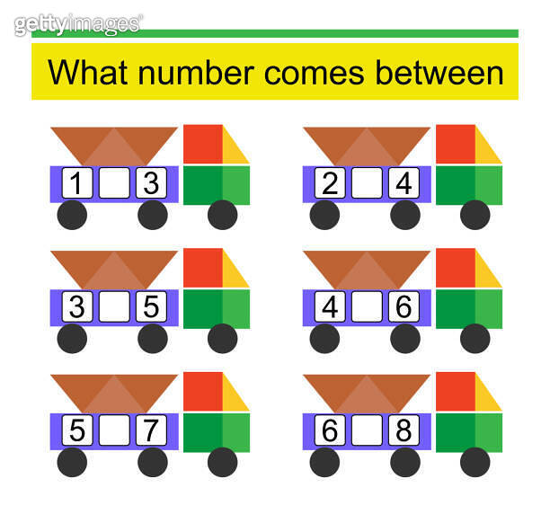 Math worksheets for children. Vector illustration of cartoon truck. 이미지 ...