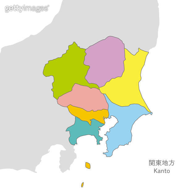 Kanto Region, Maps of the various prefectures of the Kanto region ...
