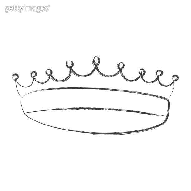 Chalk draw elegant royal crown. Royal imperial coronation symbol ...
