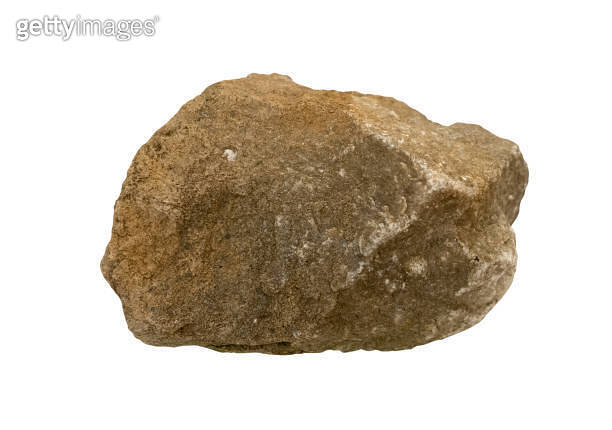 Rock stones with rough texture surface isolated on white backgrounds ...