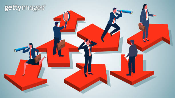 Confused directions, blind, purposeless, looking in the right direction ...