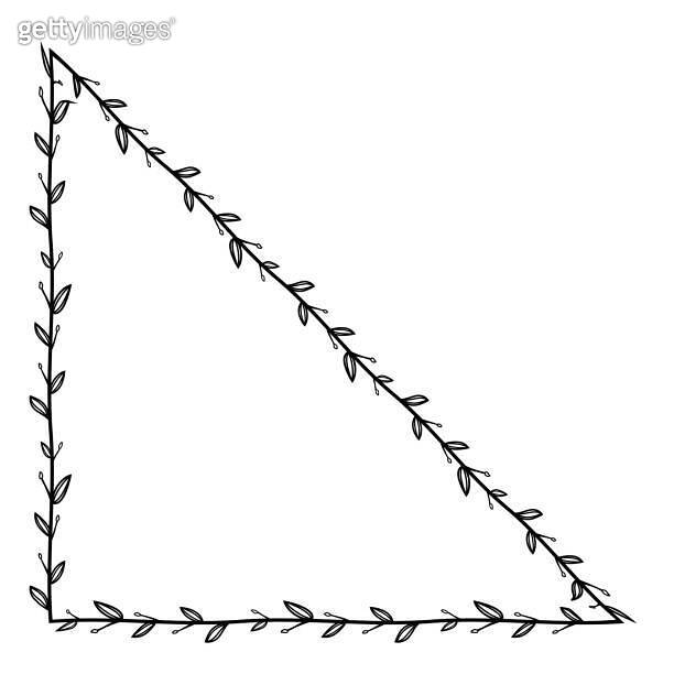 Right Triangle Shape Leaf Frame leaf vector floral border picture ...