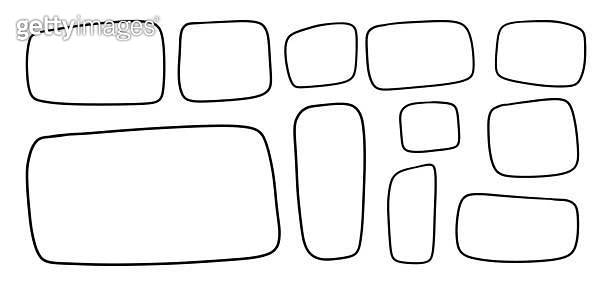 A series of horizontal comic strip panels, empty hand-drawn boxes ...